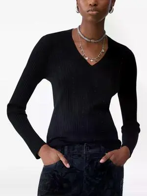 Liu Jo Wool Sweater With V-neck