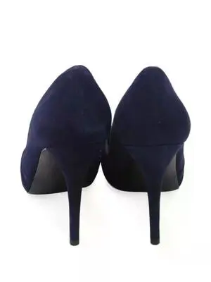 STUART WEITZMAN Peep-toe Suede Pumps