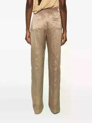 TOM FORD Logo-waistband Trousers - Neutrals