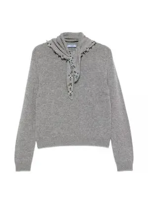 Prada Crystal-embellished Cashmere Sweater
