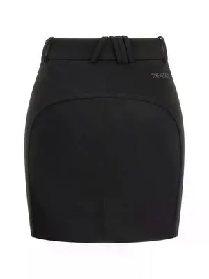 Attico Embroidered Logo Mini Skirt