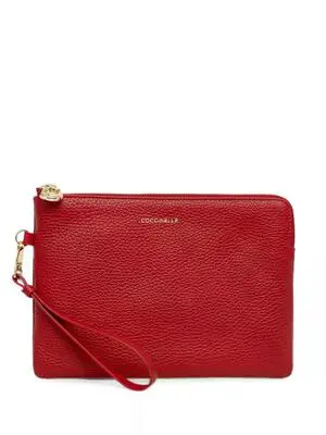COCCINELLE C-me Softy Leather Clutch Bag - Red