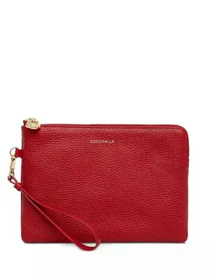 COCCINELLE C-me Softy Leather Clutch Bag - Red