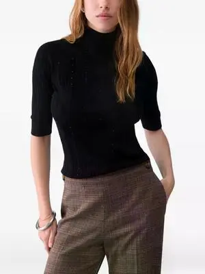Liu Jo Wool Top With Rhinestones