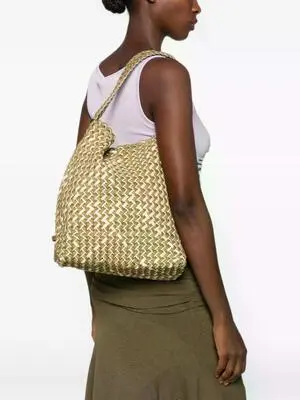 NAGHEDI Medium Nomad Double-weave Bucket Bag - Neutrals
