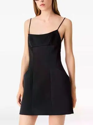 Maje Embellished Square Neck Mini Dress - Black