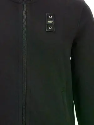 BLAUER. Logo-patch Zip-up Sweater