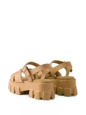 Prada Monolith Rubber Sandals - Neutrals