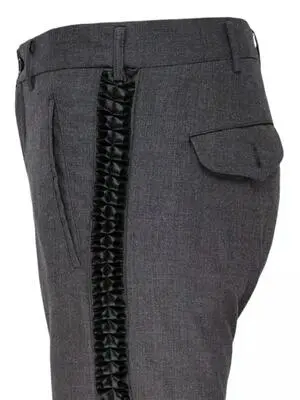 Comme Des Garçons Ruffled-trim Tailored Trousers