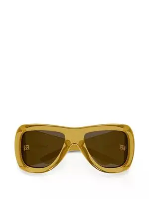 Saint Laurent Sl 902 Howl Geometric-frame Sunglasses - Yellow