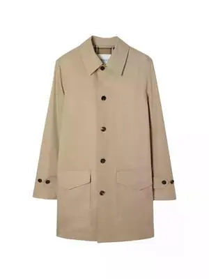 Burberry Mid-length Tropical Gabardine Meadowbank Car Coat - Neutrals
