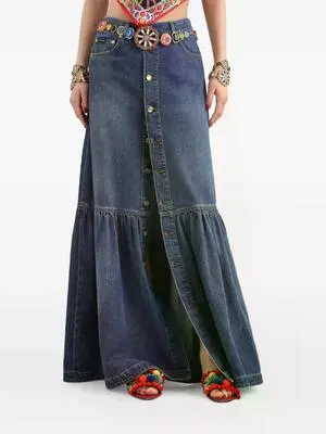 Dolce & Gabbana Long Denim Skirt - Blue