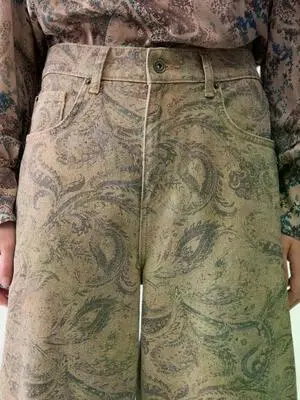 Liu Jo Boyfriend Trousers With Glitter Print