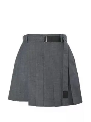 Sacai Belted Pleated Shorts