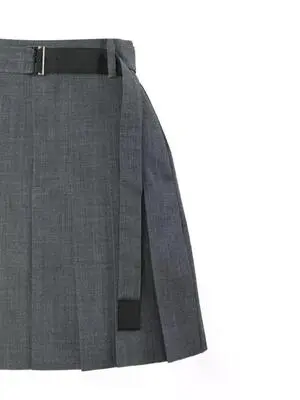 Sacai Belted Pleated Shorts