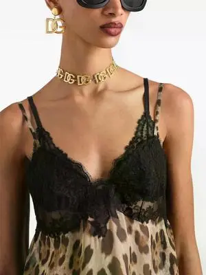 Dolce & Gabbana Leo-print Chiffon Slip Dress