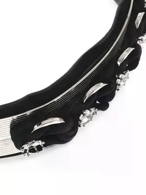 Dsquared2 Maxi Metal-embellished Leather Belt