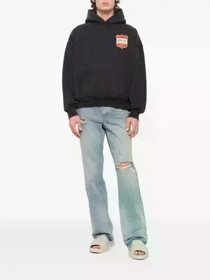 Rhude Crest-graphic Kangaroo-pocket Hoodie