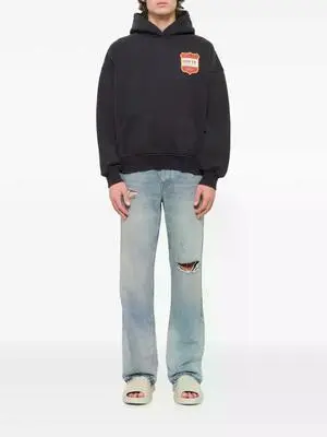 Rhude Crest-graphic Kangaroo-pocket Hoodie