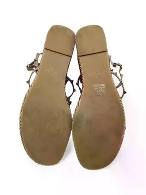 Valentino Garavani Rockstud Espadrille Wedge Sandals