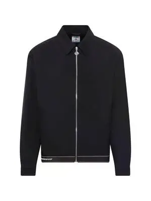 Casablanca Logo-embroidered Zip-up Jacket - Black
