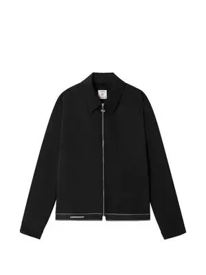 Casablanca Logo-embroidered Zip-up Jacket - Black