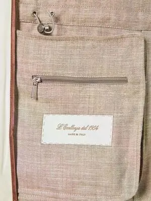 MANDELLI Herringbone-pattern High-neck Jacket