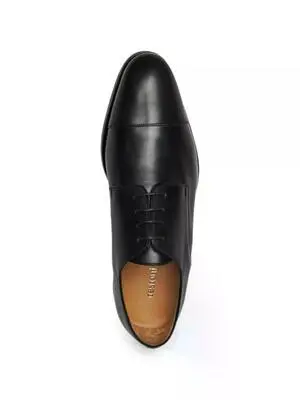 AMEDEO TESTONI Cap-toe Lace-up Derby Shoes - Black