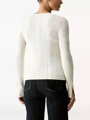 Guess Ellie Ribbed Knit V-neck Sweater