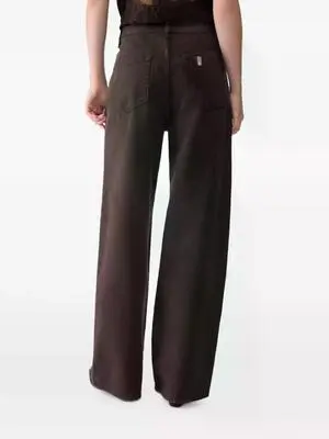 Liu Jo Straight Trousers With Asymmetrical Waistband