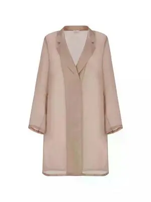 EMME Sheer Notched-lapel Mid-length Blazer