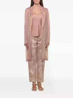 EMME Sheer Notched-lapel Mid-length Blazer