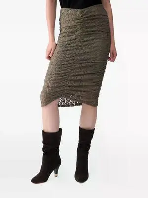 Liu Jo Midi Lace Skirt - Green