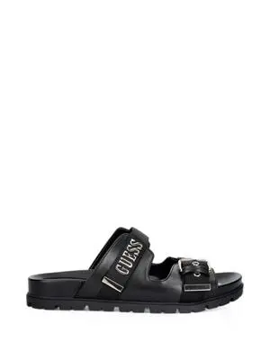 Guess Buckle-fastening Flat Sandals - Black