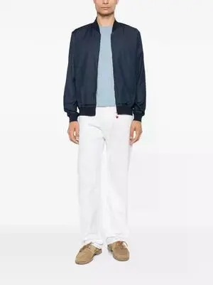 Kiton Zip-up Bomber Jacket - Blue