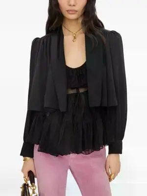 Chloé Draped Gathered Jacket - Black