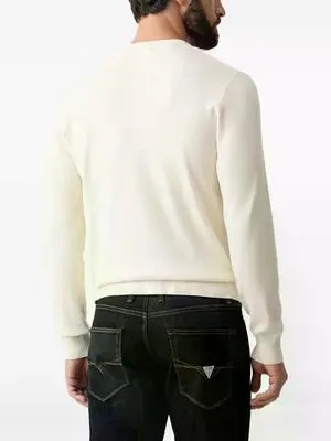 Guess Logo-embroidered Crew-neck Sweater