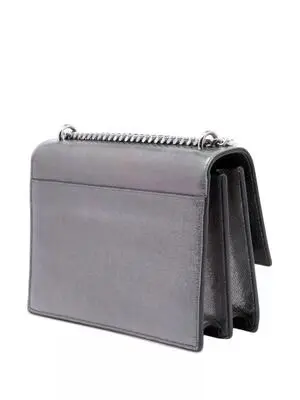 Saint Laurent Medium Metallic Calfskin Monogram Sunset Crossbody Bag - Silver