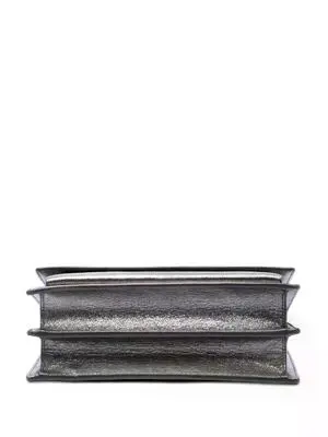 Saint Laurent Medium Metallic Calfskin Monogram Sunset Crossbody Bag - Silver