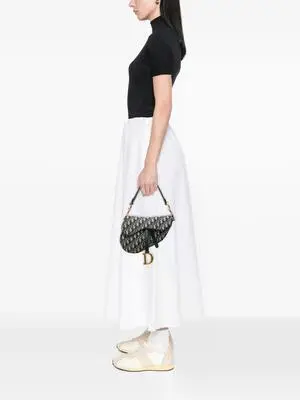 Dior 2018 Oblique Canvas Saddle Bag Shoulder Bag - Blue