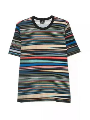 Paul Smith Stripe-print Cotton T-shirt - Black