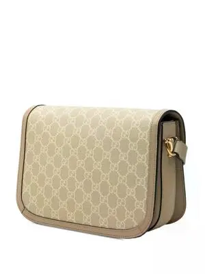 Gucci 2016-2026 Medium Gg Supreme Horsebit 1955 Shoulder Bag - Neutrals