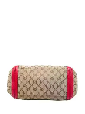 Gucci Gg Canvas Bella Flap Satchel - Red