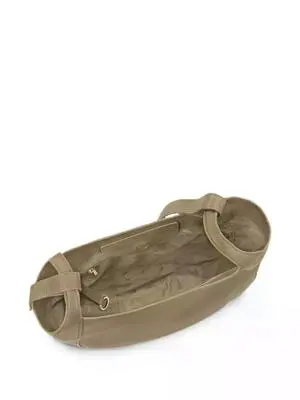 Longchamp Le Foulonné Grained Leather Shoulder Bag - Neutrals