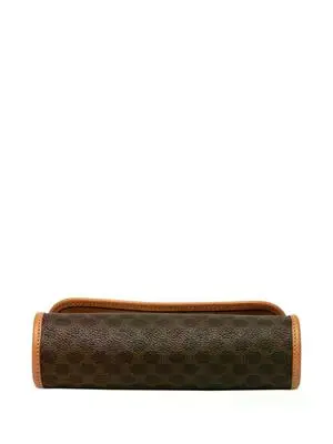 Celine 20th Century Macadam Coated Canvas Clutch Bag - Brown
