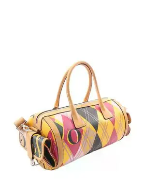 Dior 2004 Printed Coated Canvas Satchel