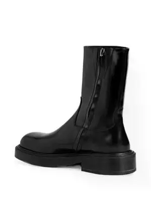 FERRAGAMO Leather Block-heel Boots