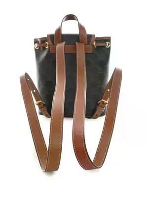 Celine 2022 Mini Triomphe Coated Canvas Folco Backpack