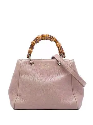 Gucci 2016-2026 Mini Calfskin Bamboo Shopper Satchel - Pink