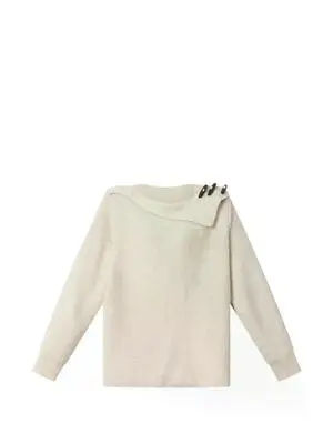 Isabel Marant Étoile Thais Ribbed Knit Sweater With Toggle Fastening - Neutrals